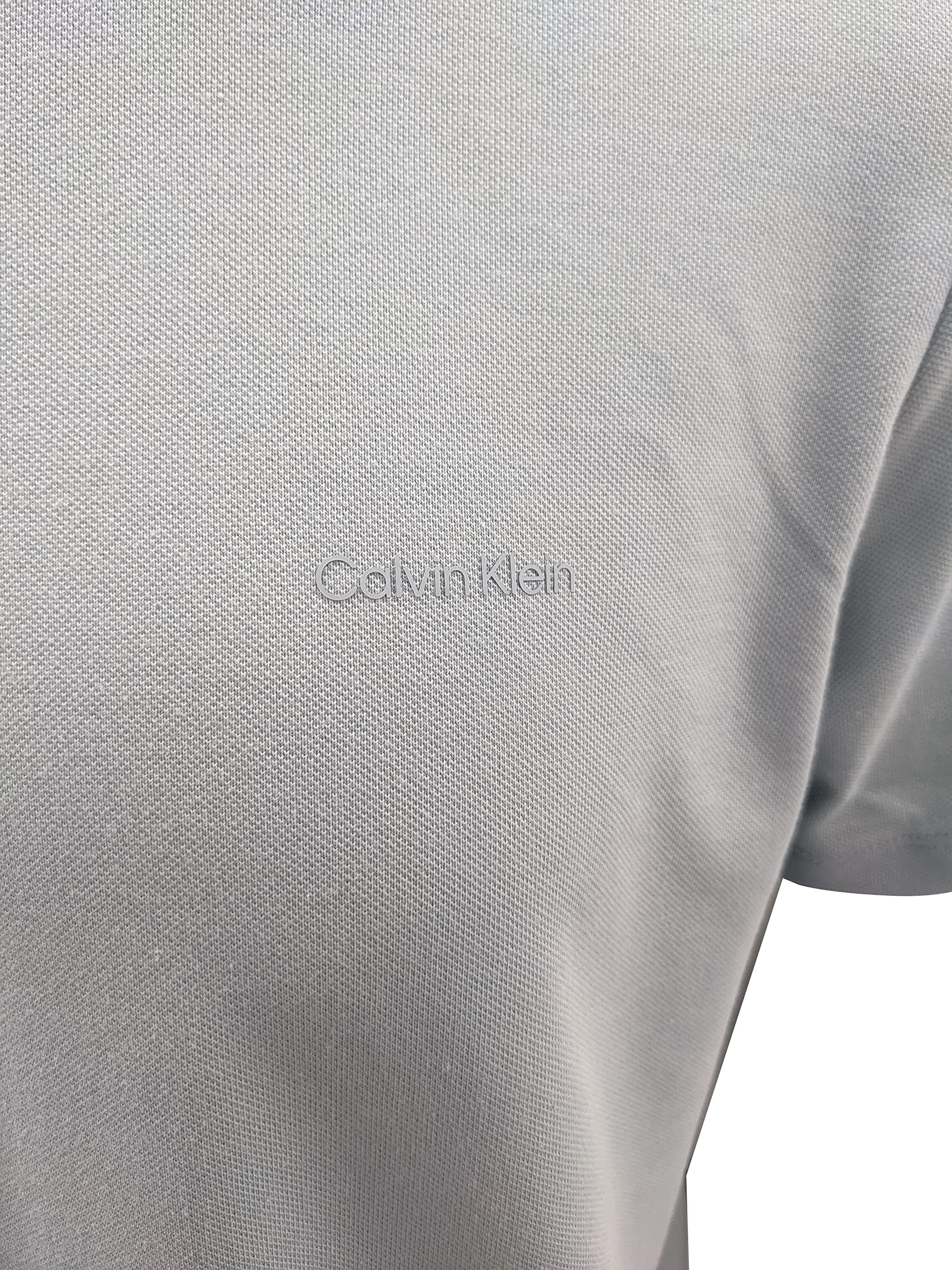 Calvin Klein Men's Tech Pique Crewneck T-Shirt (X-Large, Light Blue)
