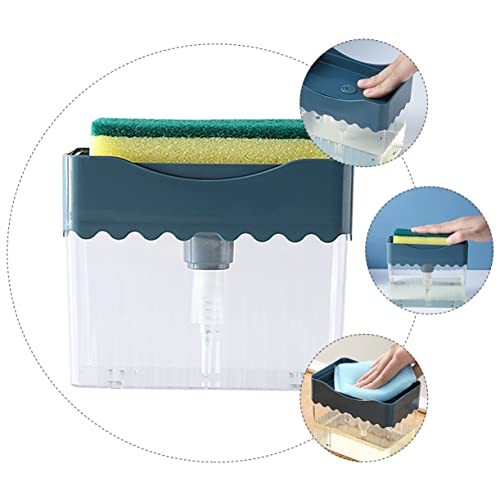 BETOOKY 1pc Presser Foaming Dispenser Sink Sponge Kitchen Sink Kitchen Sink Dispenser Sink Pump 2 in 1 Kitchen Sponge Holder Hand Wash Dispenser Abs Handwashing Fluid Soap