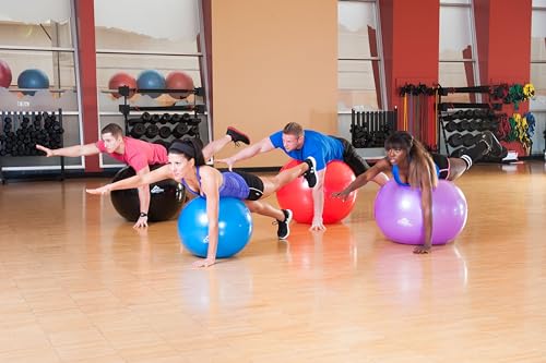 Black Mountain Products 2000-Pound Static Strength Exercise Stability Ball with Pump, Purple, 85cm