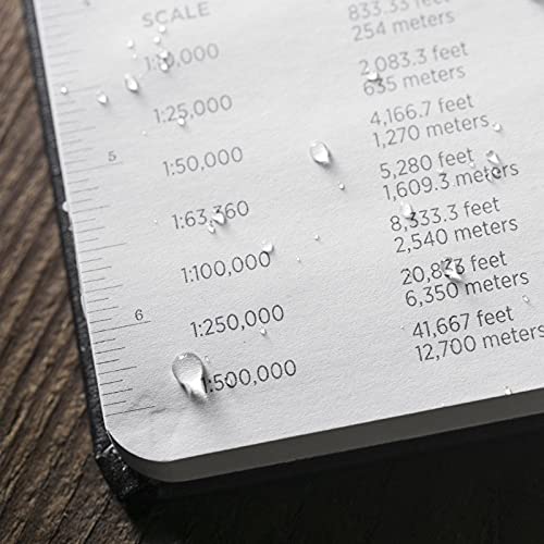 Rite In The Rain Weatherproof Hard Cover Notebook Black Cover, Universal Pattern (No. 770F), 7.5 x 4.75 x 0.625