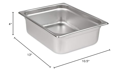 Update International (SPH-504) Half-Size, Anti-Jam Steam Table Pan, 4" Deep