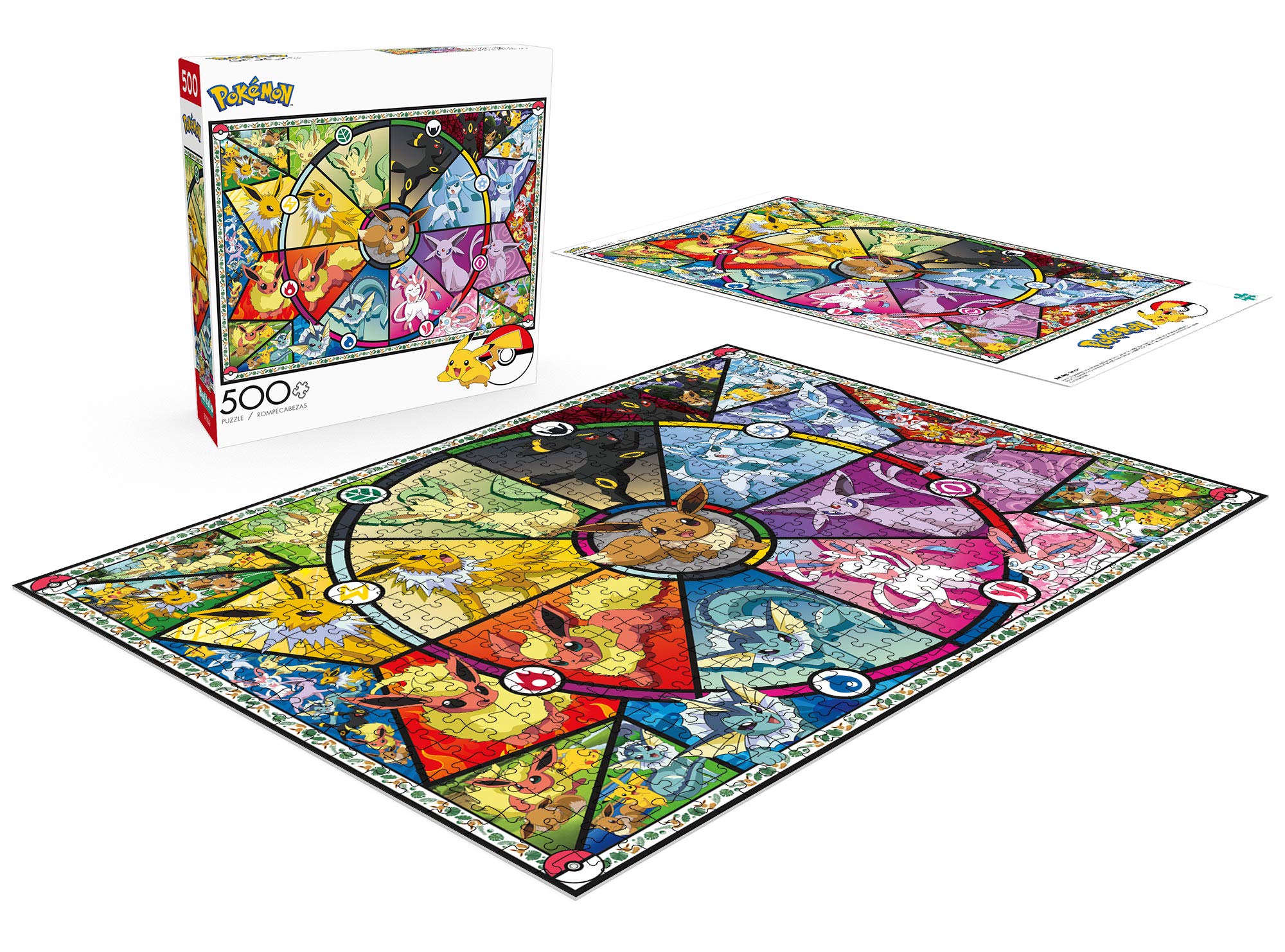 Buffalo Games - Pokémon - Eevee's Stained Glass - 500 Piece Jigsaw Puzzle