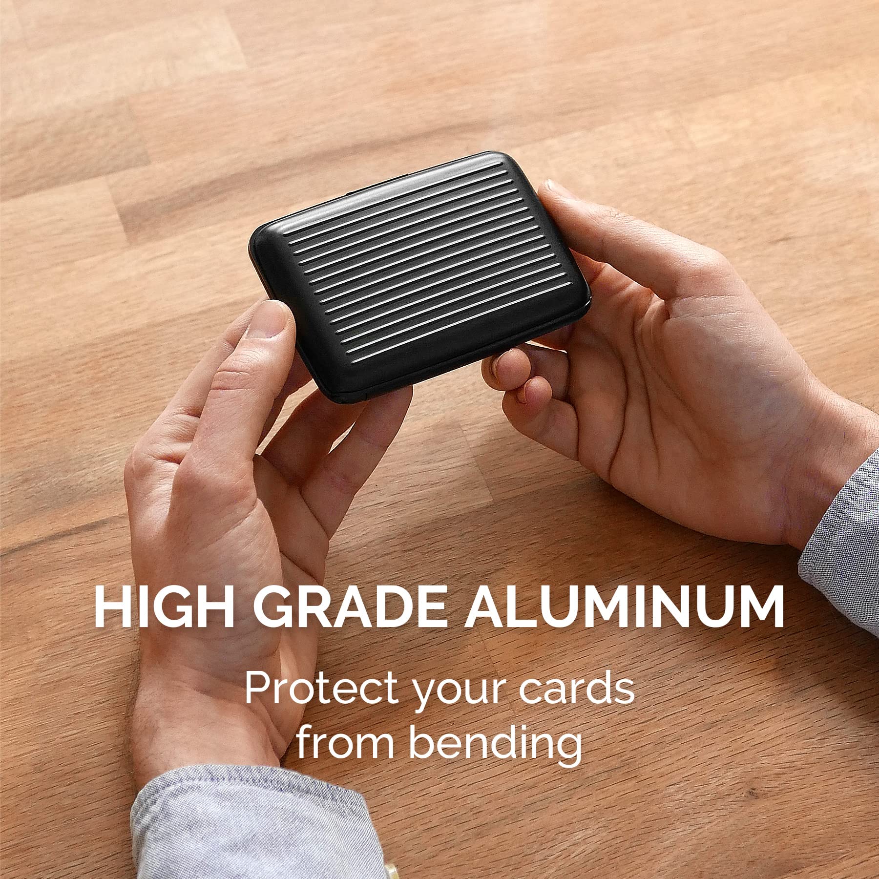 Black Olgon Aluminum Wallet