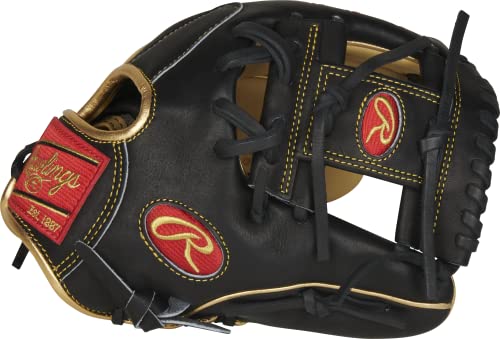 Rawlings | HEART OF THE HIDE Baseball Glove | CONTOUR - Youth Fit | Advanced Break-In | 11.5" | Pro I Web | Right Hand Throw | Camel/Black