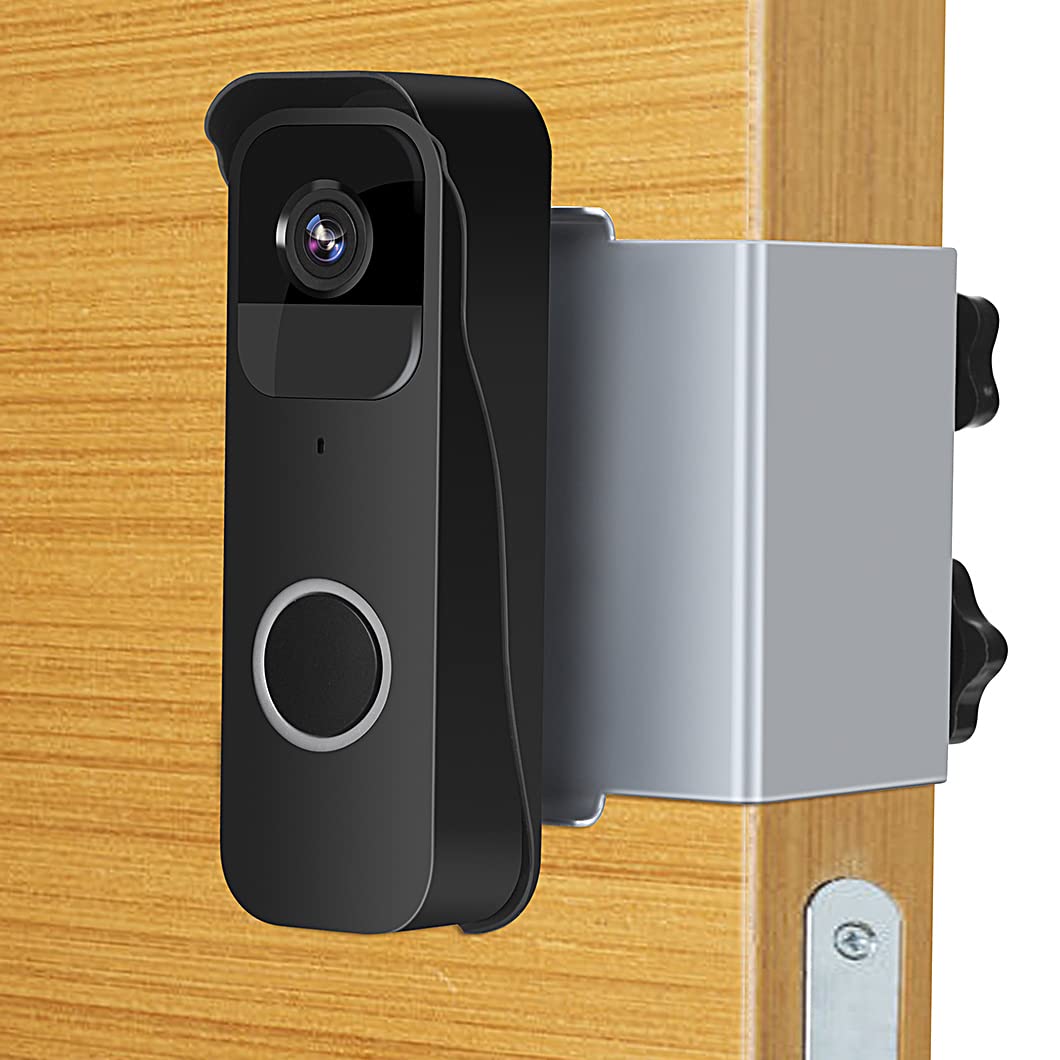 Blink Video Doorbell Mount, No Drill, Adjustable (up to 110 Degrees Tilt) Mounting Bracket for Blink Doorbell, Blink Doorbell Security System Accessories, Improve Viewing Angle, Black