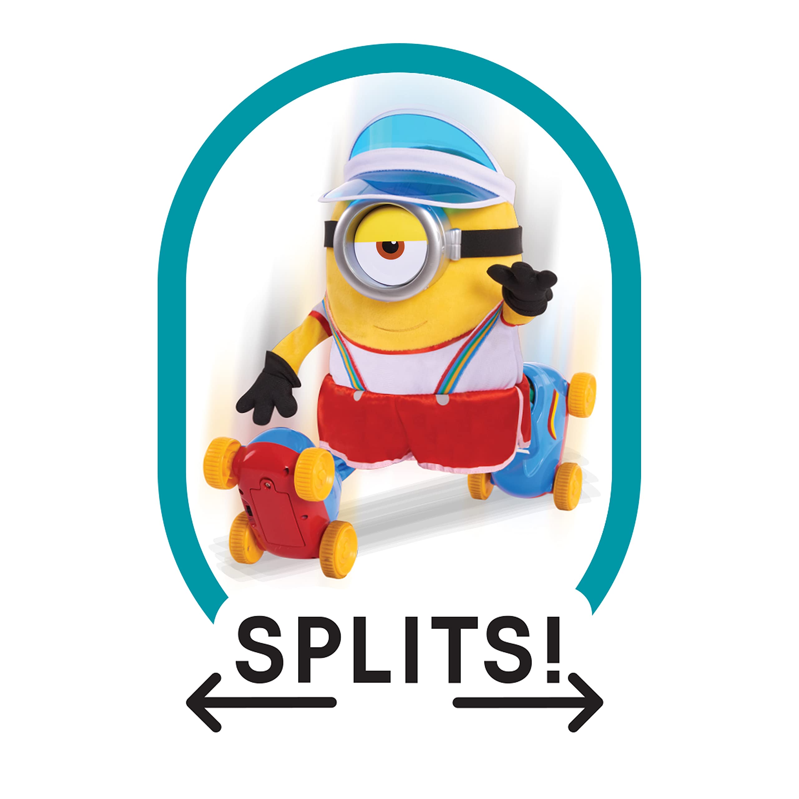 Illumination's Minions: The Rise of Gru Roller Skate Stuart Lights and Sounds Interactive Feature Plush, Kids Toys for Ages 3 Up by Just Play
