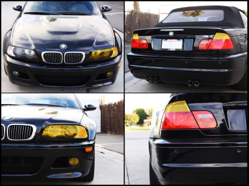 Optix Yellow Tint Vinyl Film Gloss Headlight Fog Lights - 12" x 36" Inch
