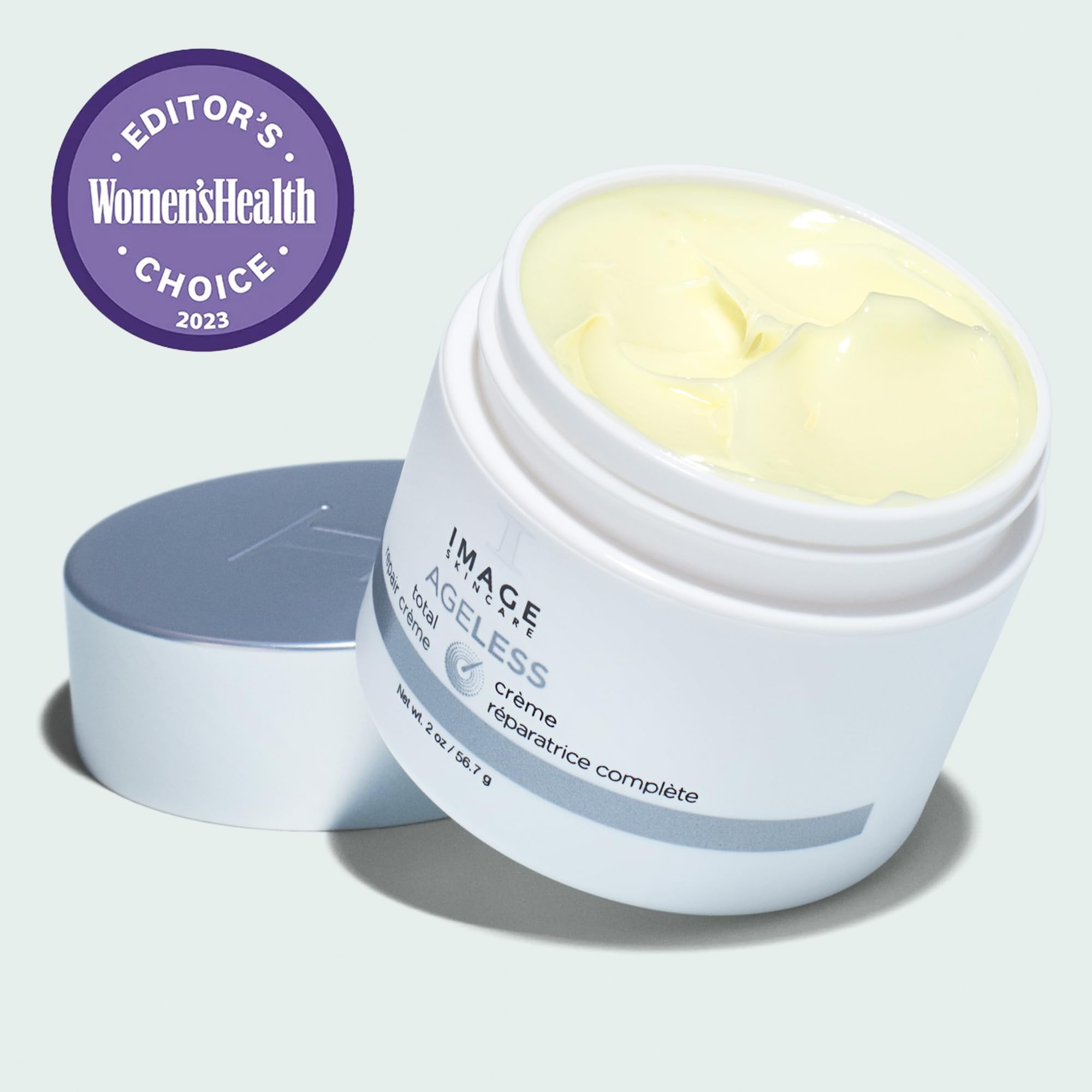 IMAGE Skincare, AGELESS Total Repair Crème, Facial Night Cream Moisturizer with Hyaluronic Acid and Shea Butter, 2 oz