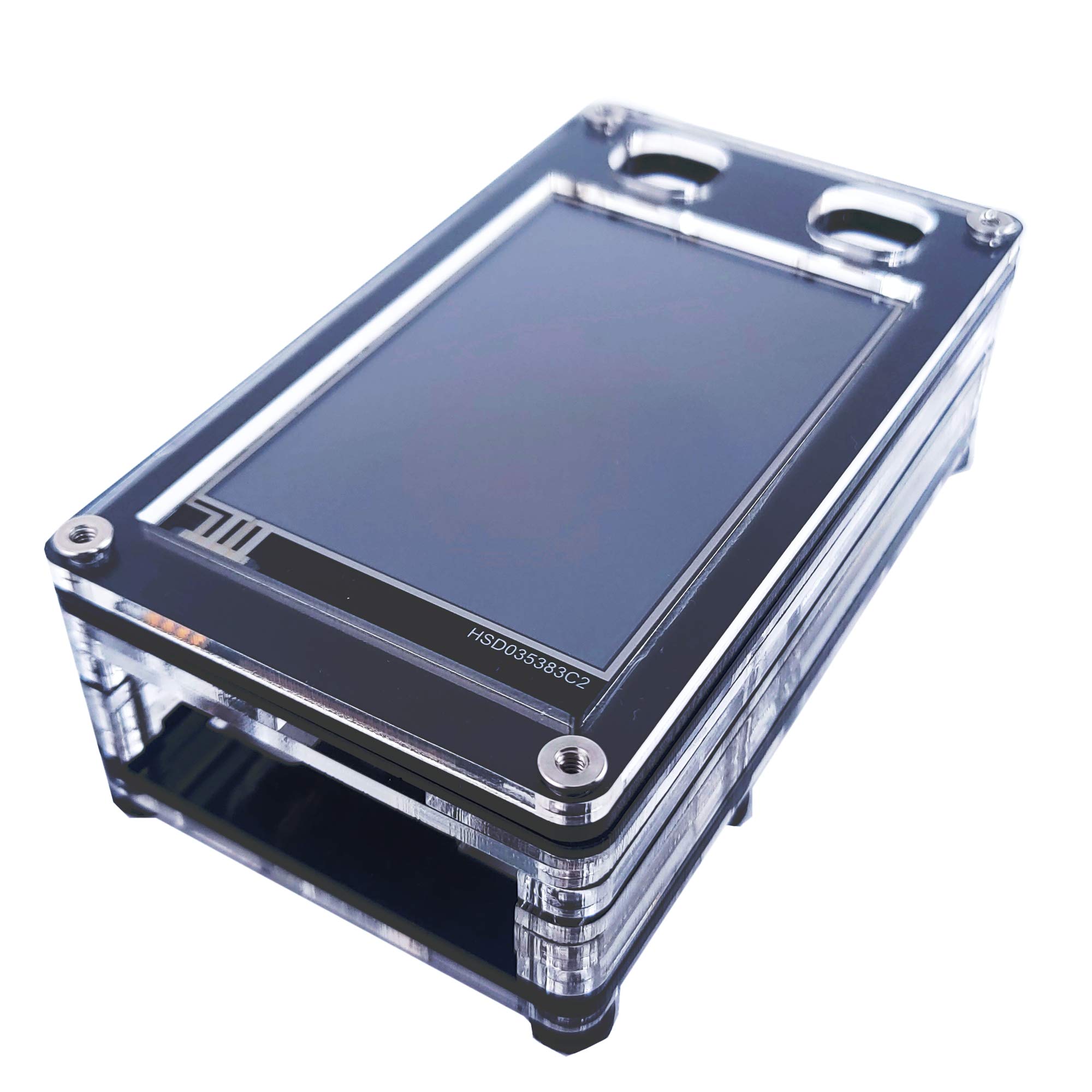C4Labs DRPi-3.5NSX Nextion Screen Case – Raspberry Pi 3 B+, Duplex MMDVM v1.0, and Enhanced 3.5" Nextion Screen (Included) ~ Black Ice (Black)