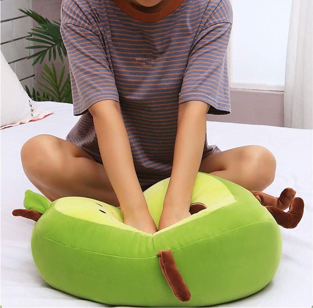 XICHEN 27 Inch Green Large Simulation Avocado Plush Toy Doll Sleeping Pillow Doll Doll, Holiday Warm Gift Plush Toy Pillows (Seated)