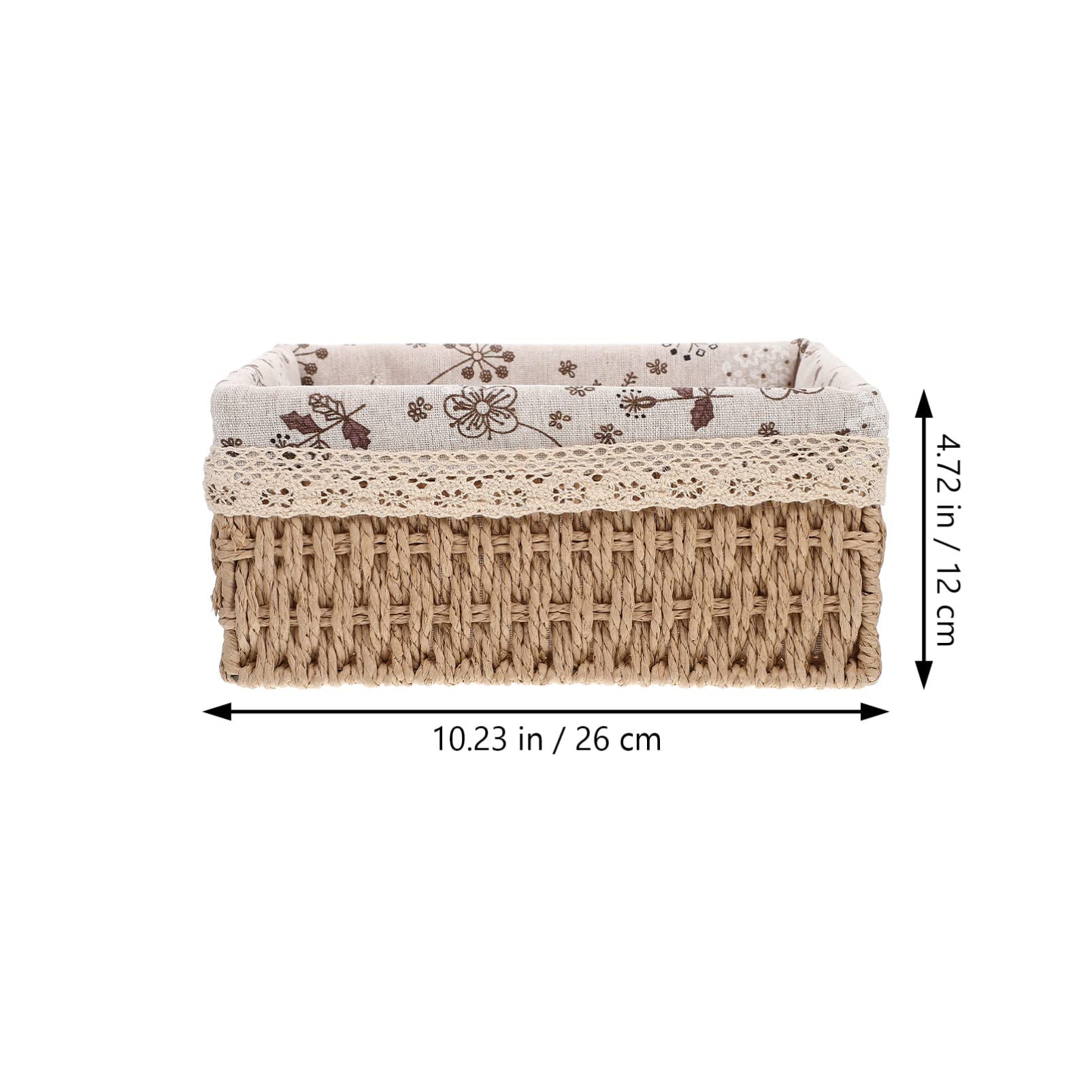 Cabilock Hyacinth Desktop Lined Beige Shelves Container Hand Sundries Countertop Living Cloth Flower Holder Liner Small Toilet Xxcm Towels Fabric Shelf Baskets Wicker Makeup Straw