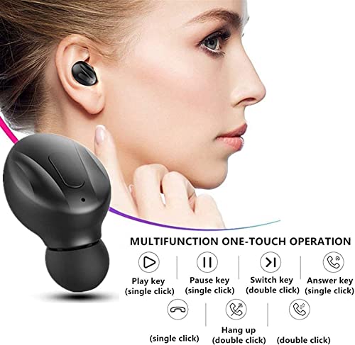 Hoseili? 2022 new edition Headphones Bluetooth 5.0 in-Ear Stereo Sound Microphone Mini Wireless Earbuds with Headphones and Portable Charging Case for iOS Android PC. XGB7