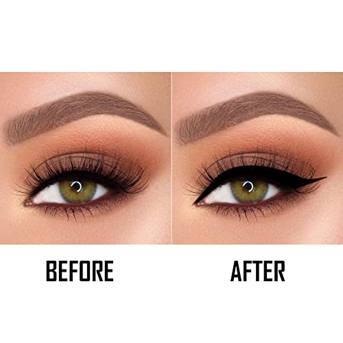 Boobeen Black Eyeliner Liquid, Waterproof Eyeliner Pen With Precision Brush Tip, Create Long Lasting eyeliner Makeup, Goes on Smoothly