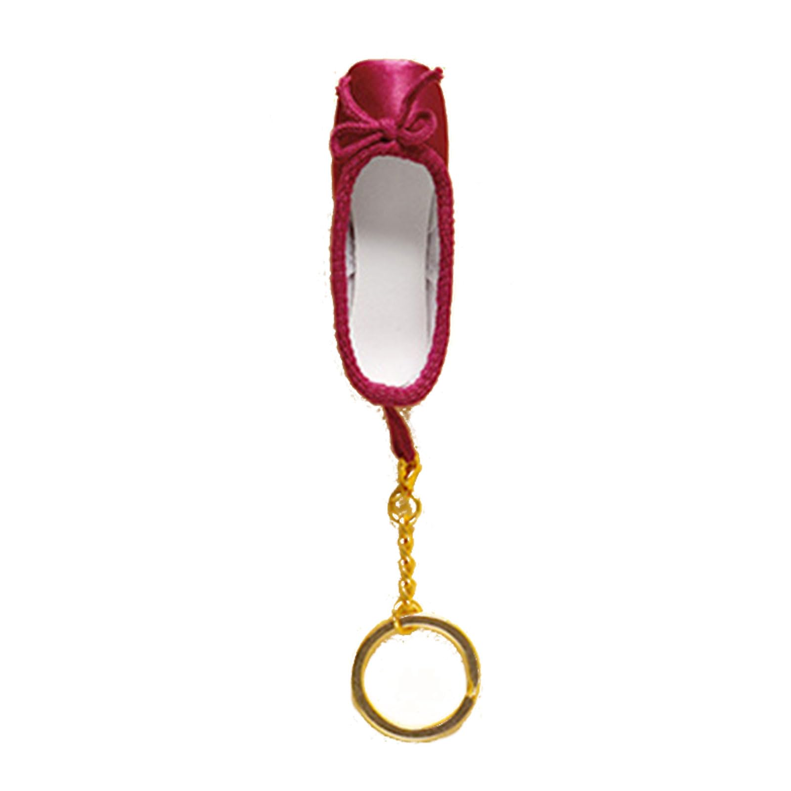 BIBABLYKE Mini Ballet Shoes Keychain Pointe Shoes Keyrings Handmade Pointe Shoe Charm Bag Penddant Gift for Dance Lovers