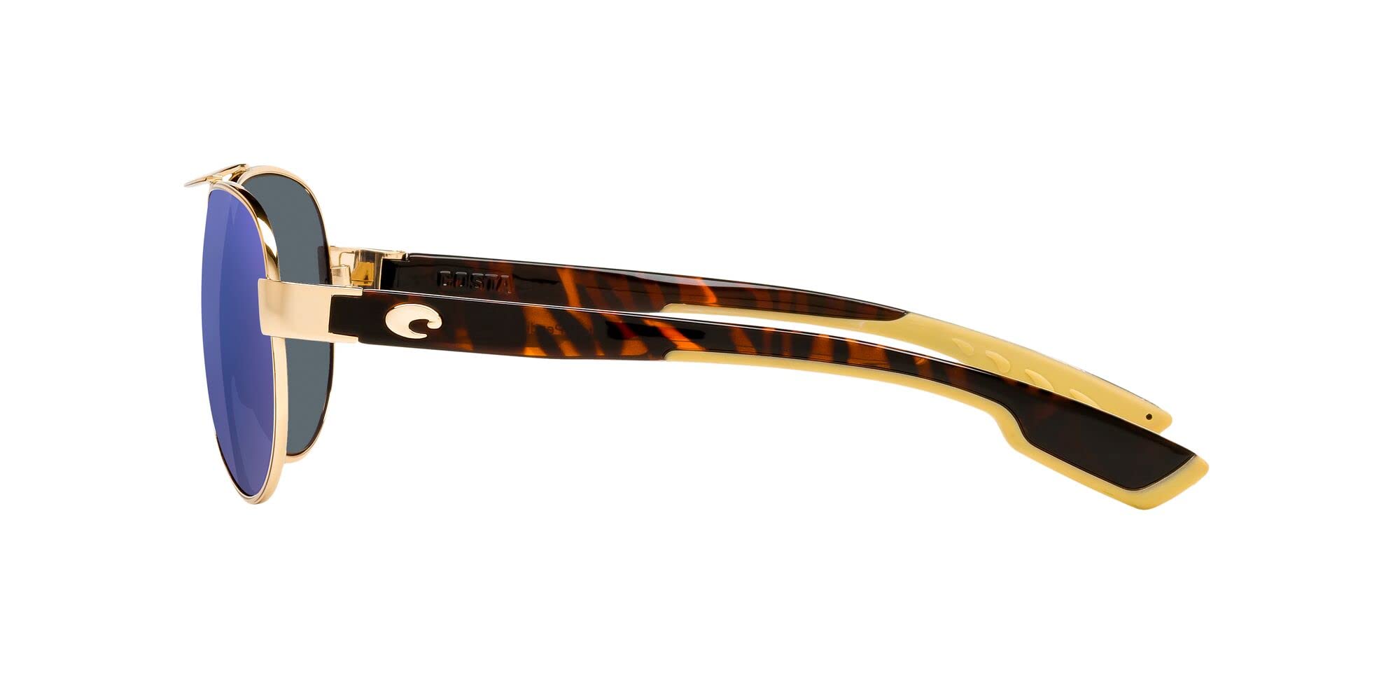 Costa Del Mar Unisex Sunglasses Rose Gold Frame, Blue Mirror Lenses, 56MM