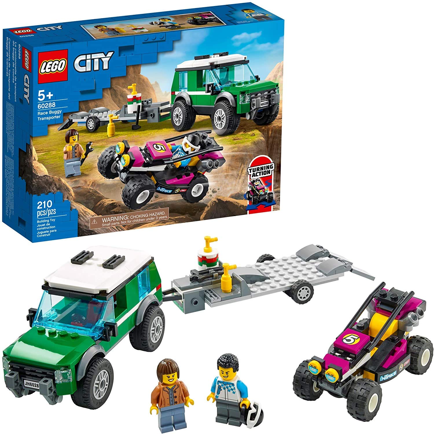 LEGO City Race Buggy Transporter 60288 Building Kit; Fun Toy for Kids, New 2021 (210 Pieces)