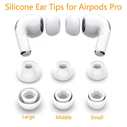 Geeice AirPods Pro Case with Cleaner kit and Replacement Ear Tips, 3 in 1 Soft Silicone Full Protective Cover with Keychain, Cleaning Pen and Noise Reduction Hole Eartips(S/M/L), Black