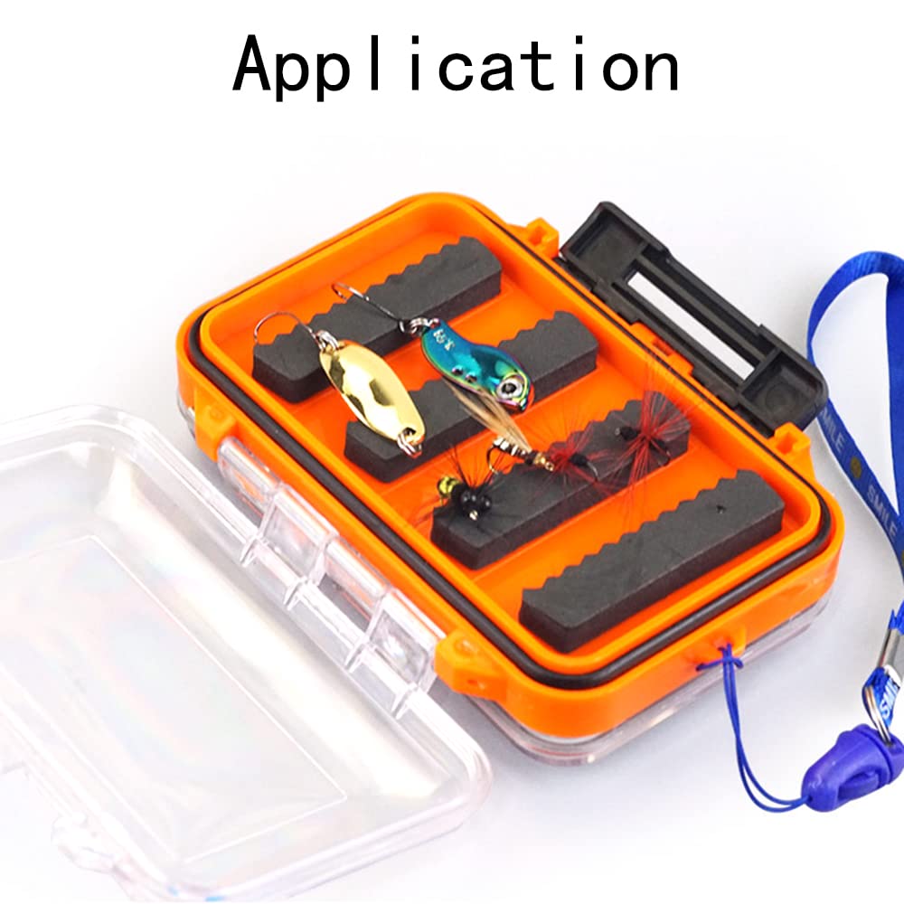BLLNDX Fishing Lure Box Portable Waterprooof Multiple Compartments Fly Fishing Tackle Box, Fishing Tackle Storage Trays Accessory, Lure Lures Spoon Hook Bait Storage Case
