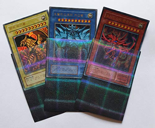 Yugioh Card Sleeves - Prismatic Holographic Matte Black - 60ct