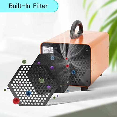 Ozone Machine10000mg/h, OMMO Industrial/Commercial/Home Multipurpose Ozone Machine Air Purifier, 180mins Adjustable Timer for Room, Smoke, Cars, and Pets