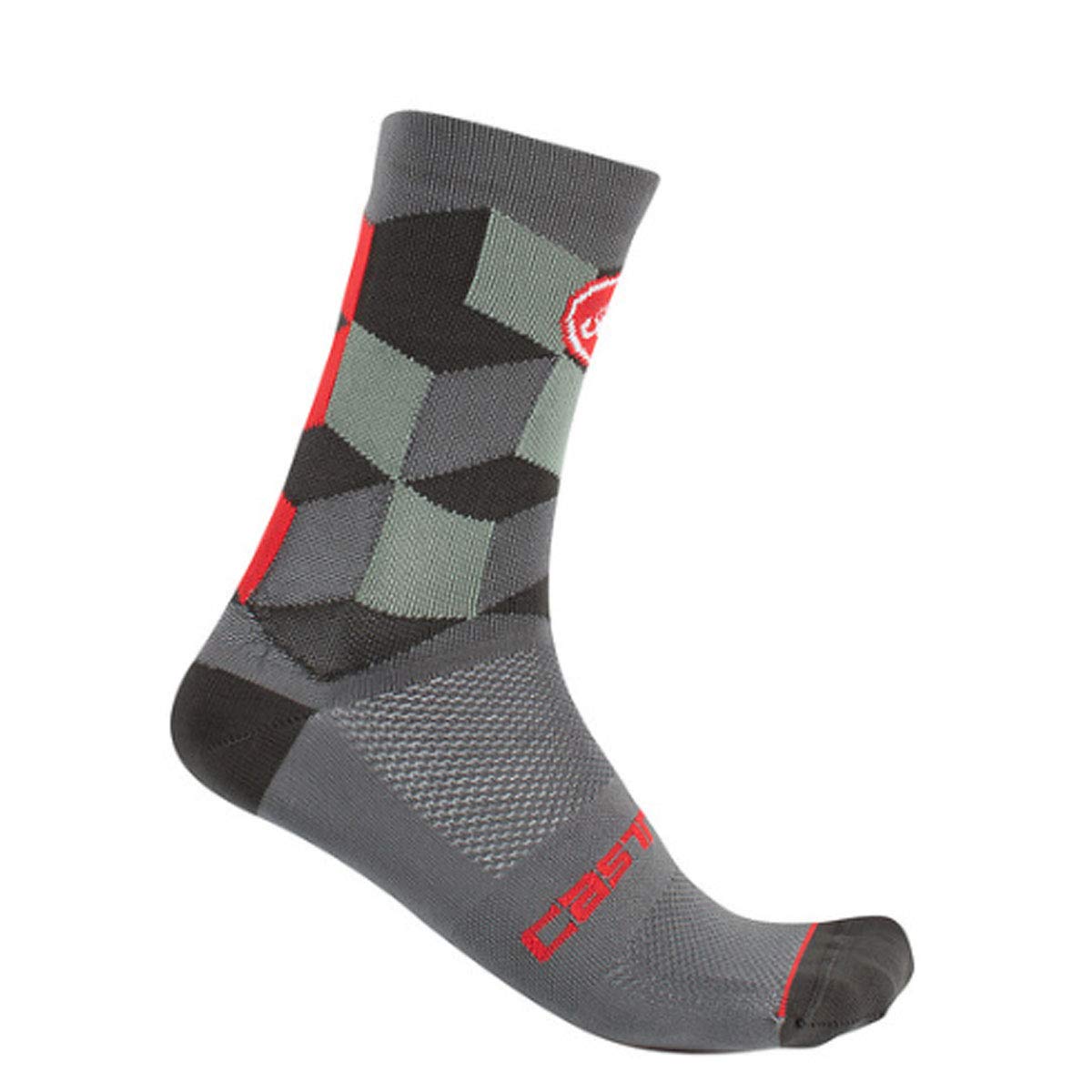 Castelli Unlimited 15 Cycling Socks (Forest Gray, L/XL)