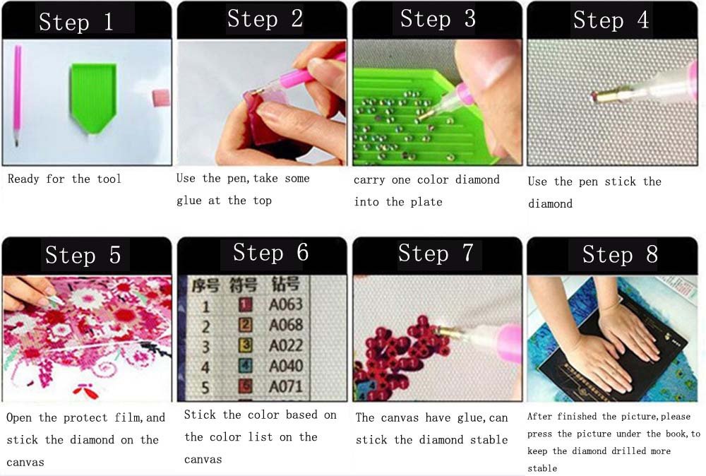 zeyungood DIY 5D Diamond Painting Embroidery Cross Stitch Women's Shoulder Bag Chain Bag Handbag Gift (09)