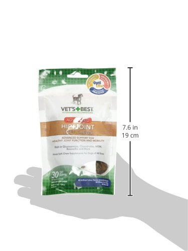 Vet's Best Hip & Joint Soft Chew Dog Supplements | Formulated with Glucosamine & Chondroitin to Support Dog Joint & Cartilage Health | 30 Day Supply