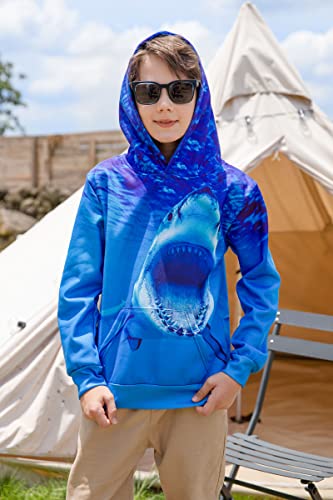 Idgreatim Illusion Sweatshirt for Boys Girls 8-10 Years Novelty Pattern Hoodies Casual Sport Hoody Pullover