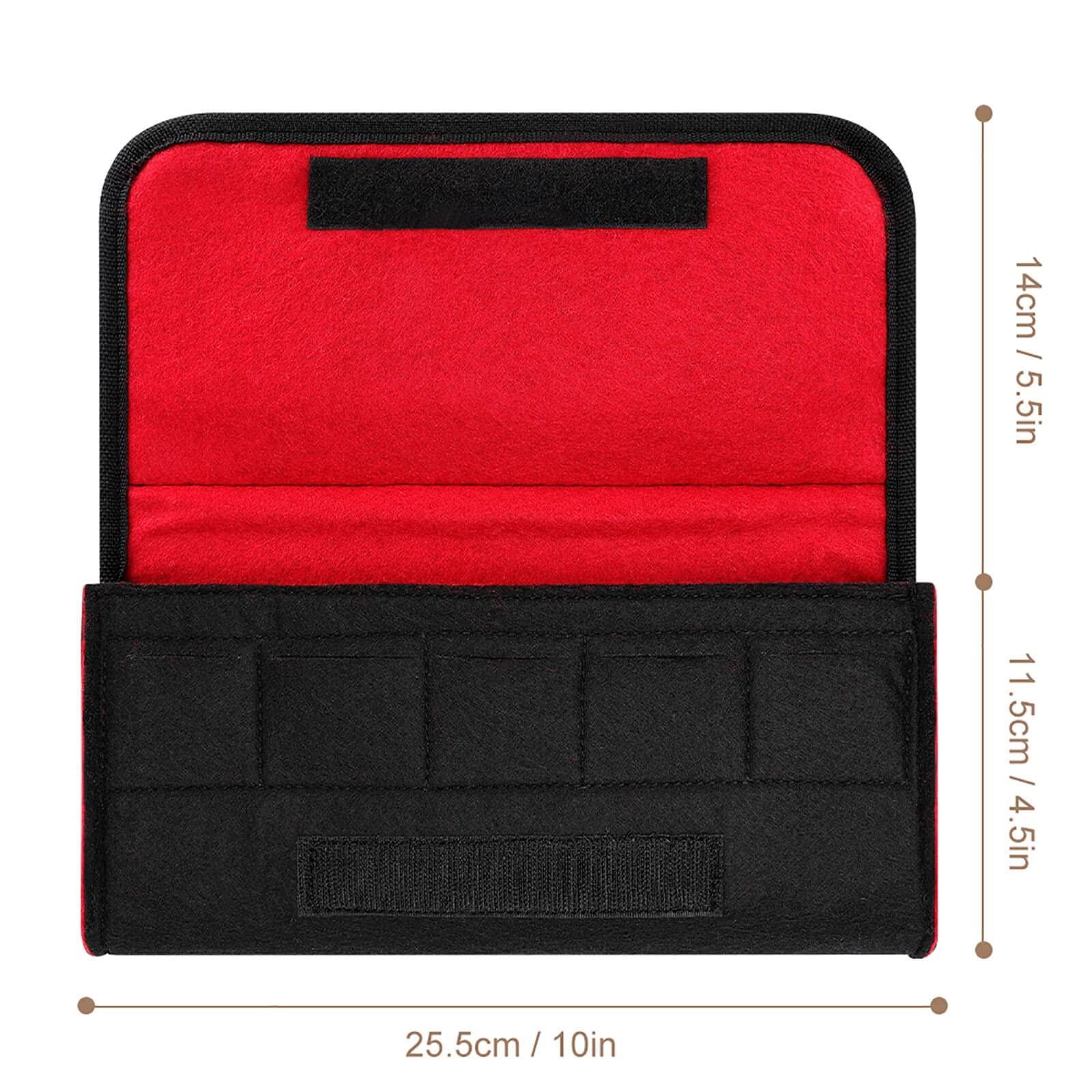 Cartoon Pink Flamingo Bird Carrying Bag Compatible with Switch Protective Case Slim Felt Pouch with 5 Game Cartridges Holders
