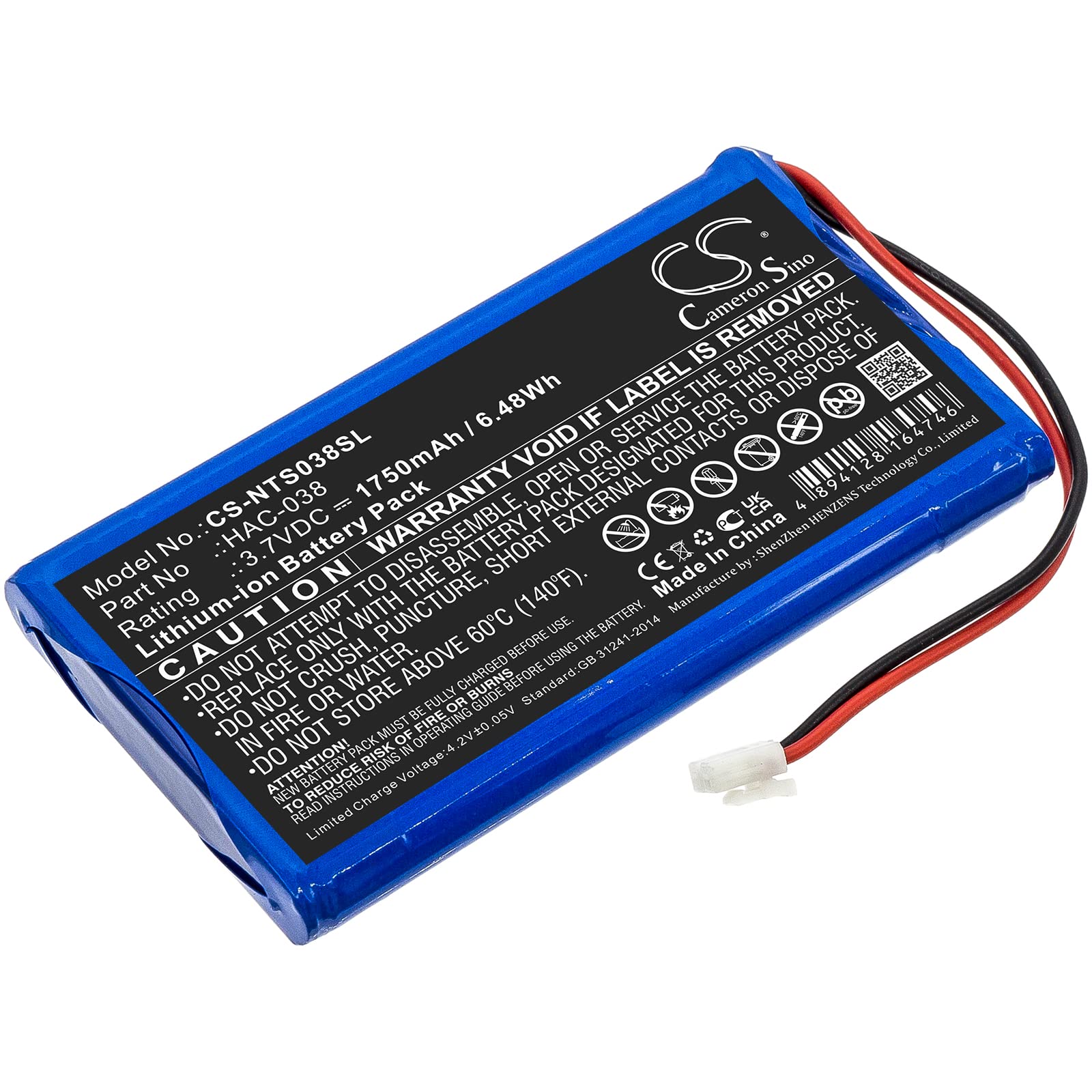 Cameron Sino New Replacement Battery Fit for Nintendo Home Circuit, Mario Kart Live(1750mAh / 6.48Wh)