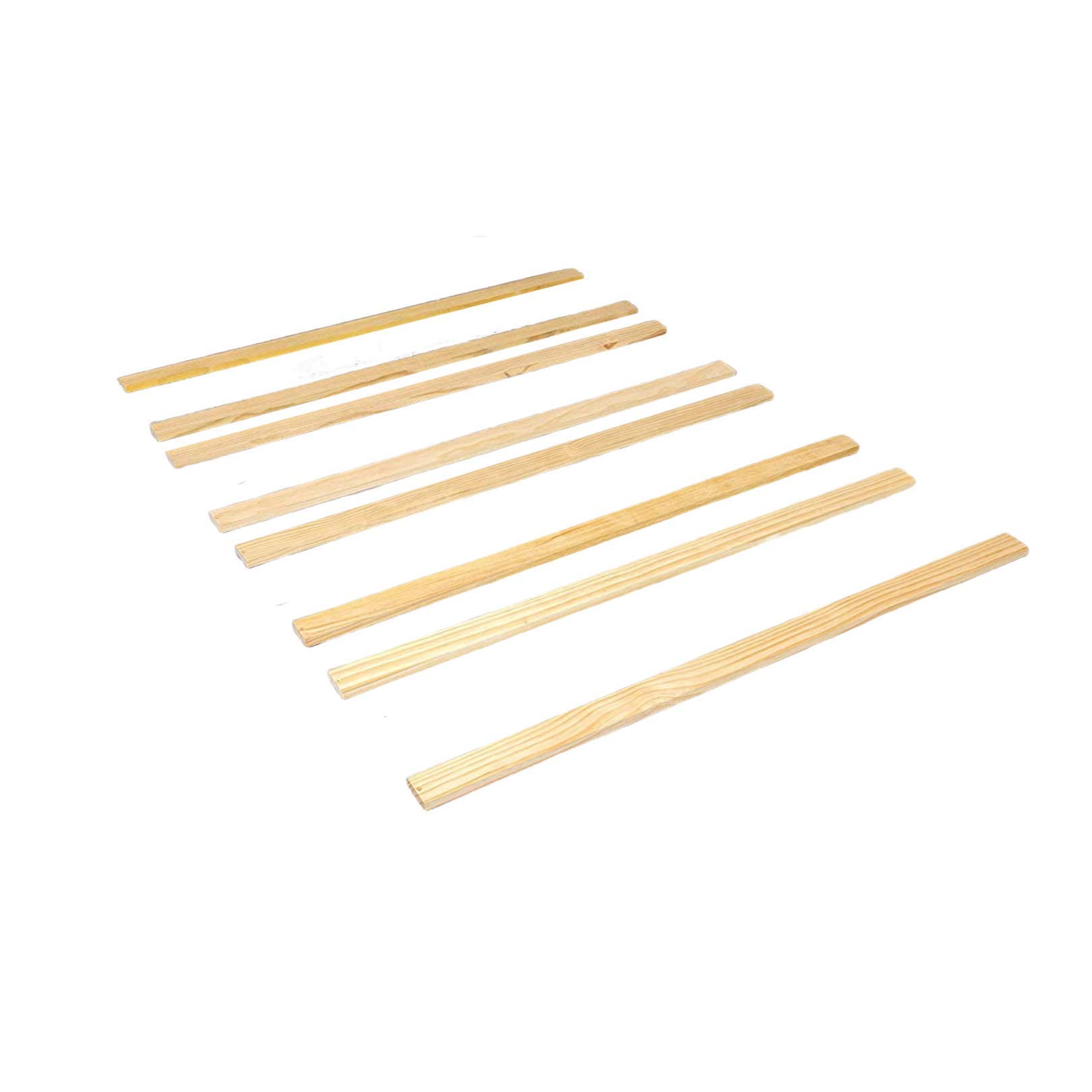 CC KITS Set of Eight (8) 52 1/2 Inch Full/Double Size Solid Wood Support Bed Slats|Use Crib Conversion Kits|Platform Frame for Mattress|Bunkie Board, Box Spring or Foundation Replacement Option