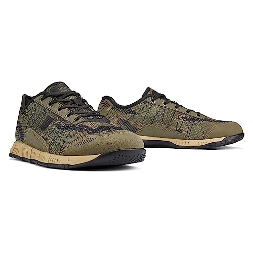VIKTOS Men's Core2 Tiger Stripe Lightweight Breathable Cross-Training Shoes with Hi-Rebound Eva Foam, Green Camo, 10