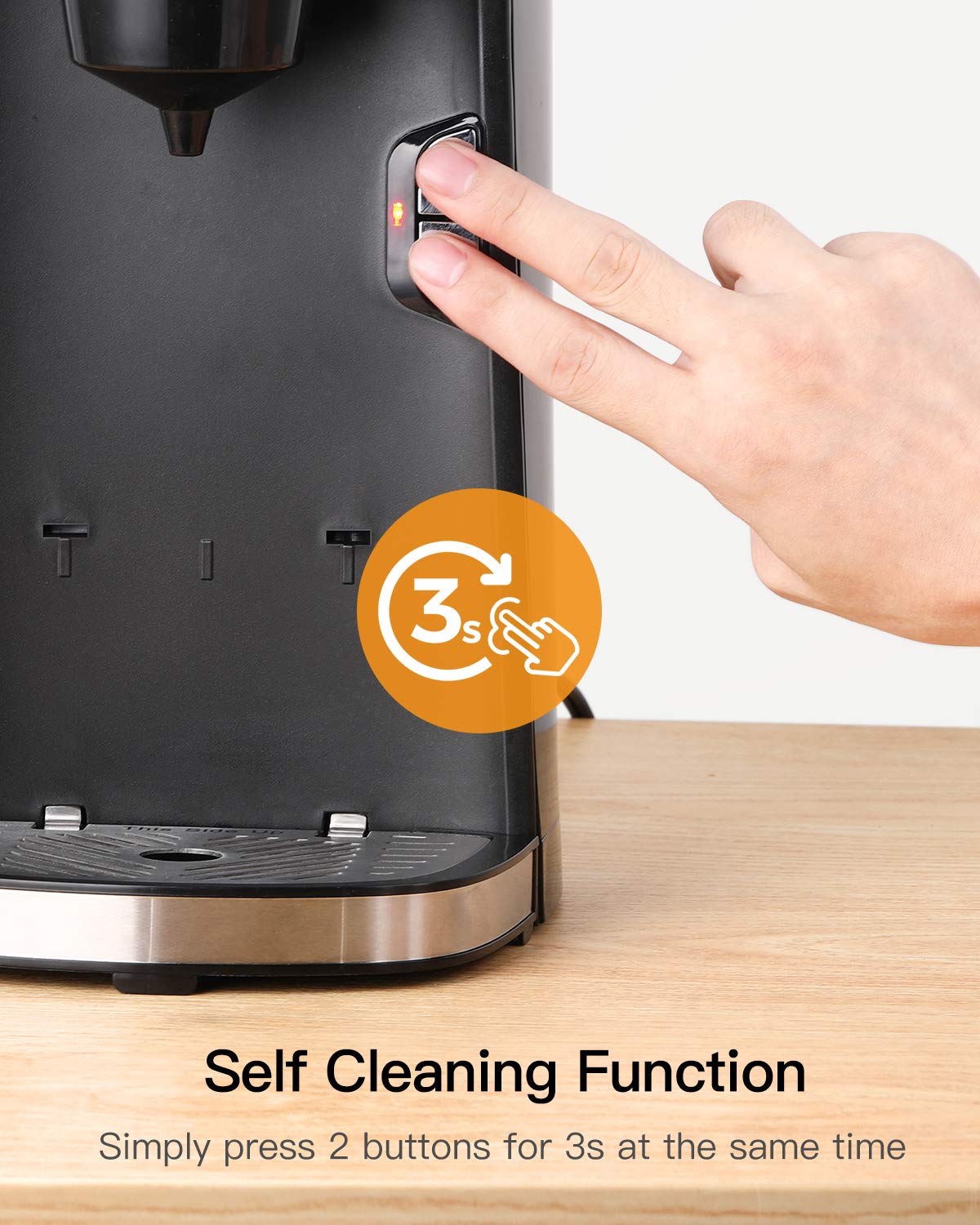 boly Coffee Maker, 3 in 1 Coffee & Tea Maker for K Cup, Loose Leaf Tea & Ground Coffee Compatible, with Self Cleaning Function, Fast & Fresh Brewed and 8 to 14 Oz. Brew Sizes