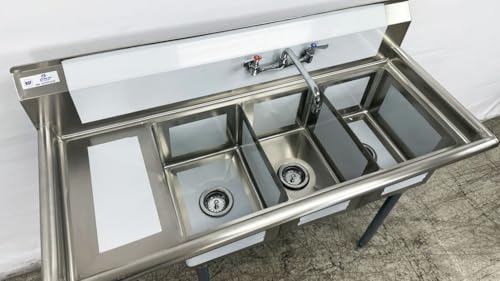 cooler depot sink NSF Left One Compartment Sink With Faucet S3C121610-12L-318
