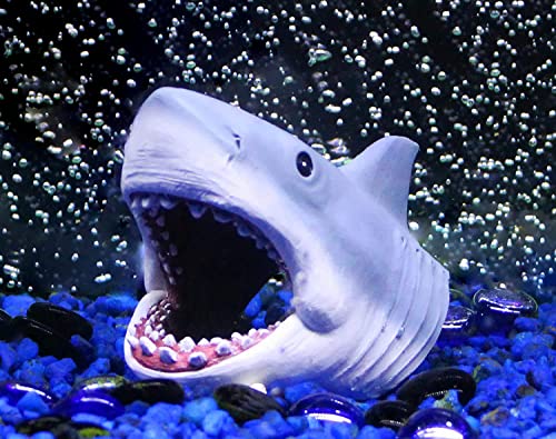 Penn-Plax Jaws Officially Licensed 2-Piece Aquarium Ornament Bundle β Includes Boat Attack and Shark Swim-Through β Small