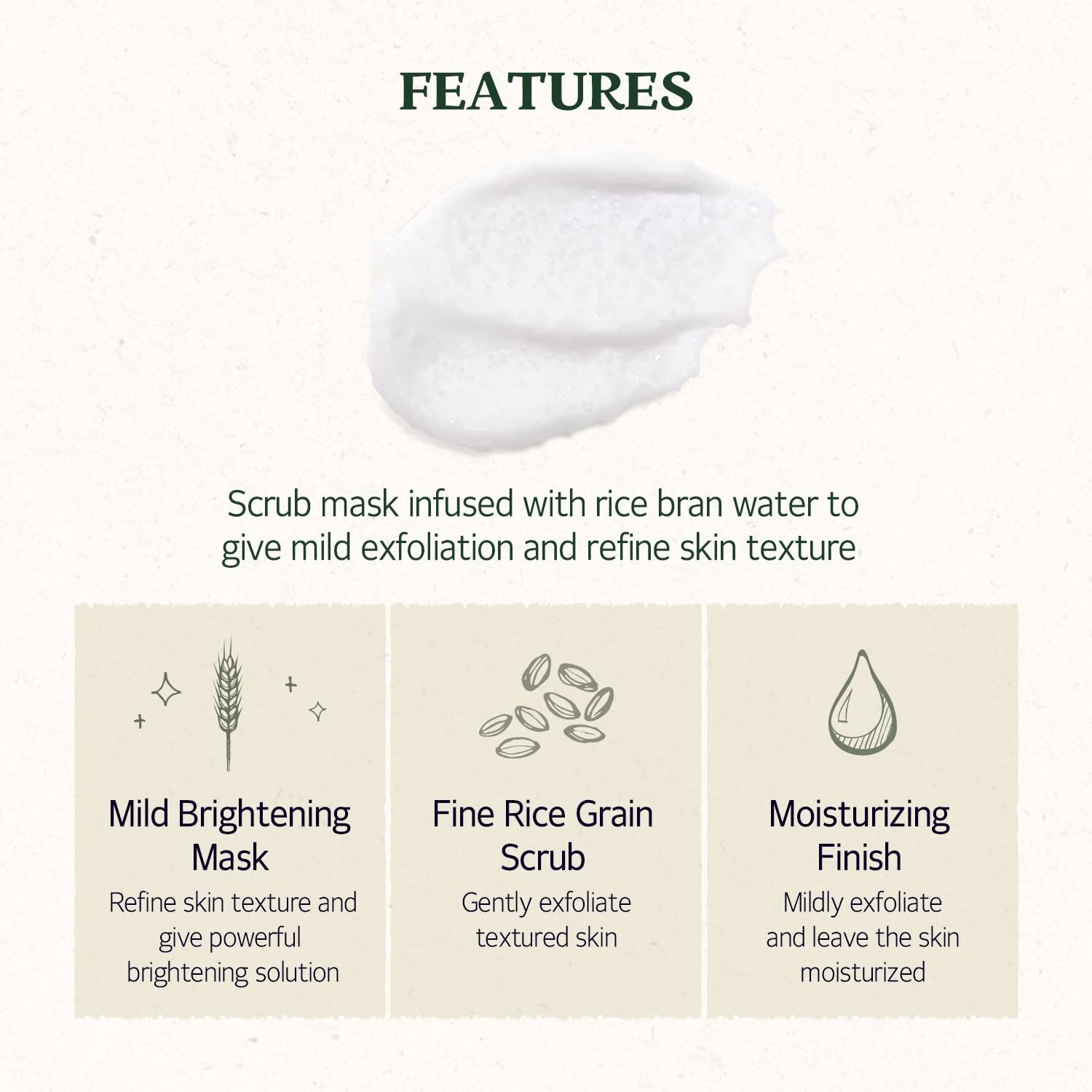 SKINFOOD Rice Mask Wash Off 3.5oz / Gently Exfoliates the Skin/Softening with Nutrient Rich Rice