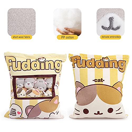 REFAHB Cute Plush Pillow Throw Pillow Removable Stuffed Animal Toys Creative Gifts for Girls (Kitten)