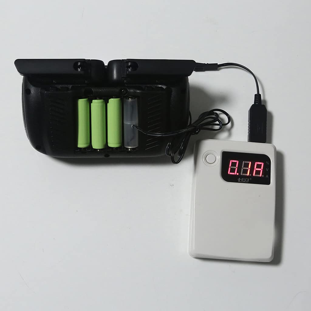 Diarypiece USB to AA Batteries Eliminators Cable, 1-4x 1.5V AA Batteries for Beard Trimmer Toothbrush Make-up Mirror Gameboy