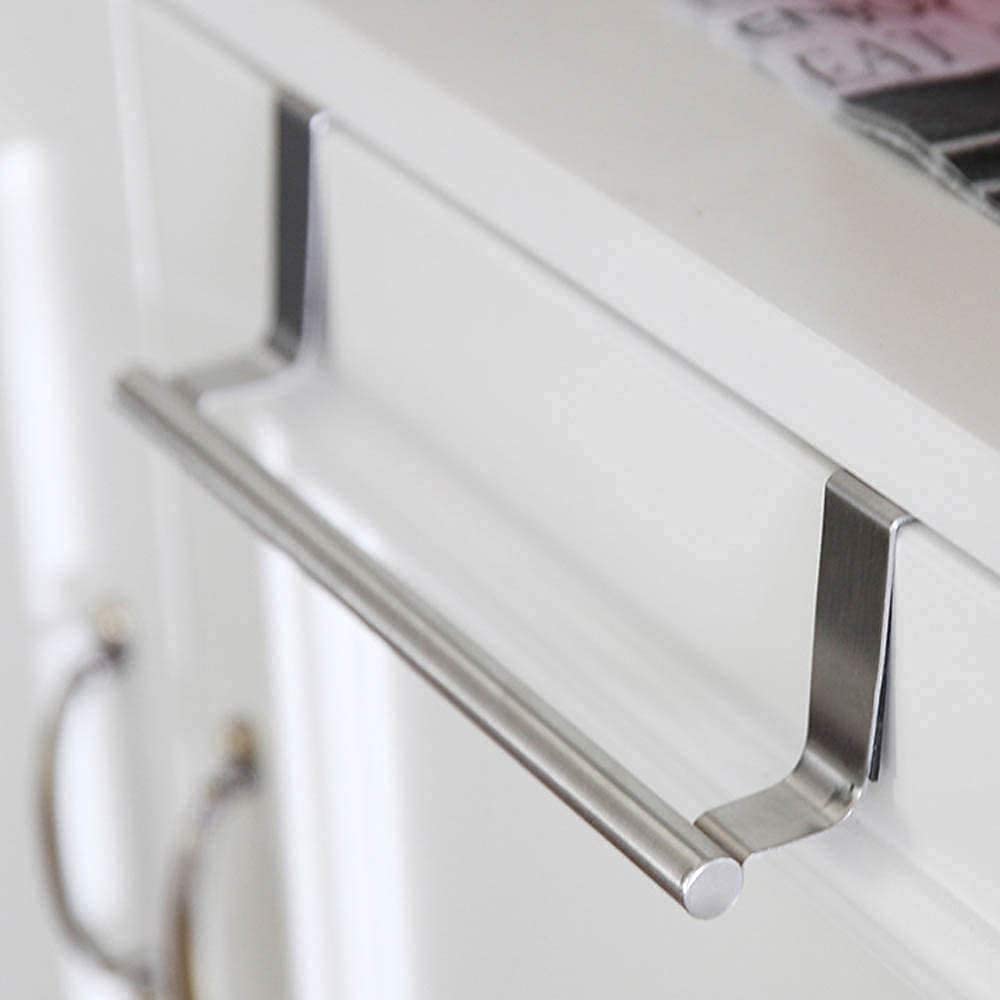FTVOGUE Over Door Towel Rail Holder, Retractable Stainless Steel Towel Rack Shelf No Drilling (Single Small Size)