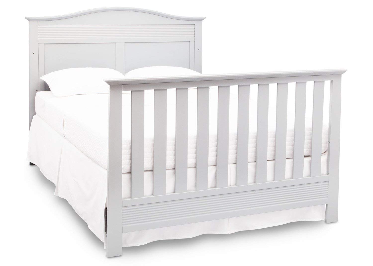 CC KITS Full-Size Conversion Kit Bed Rails for Serta Aberdeen, Adelaide, Ashland, Banbury, Barrett, Bethpage, Fairmont, Fall River, Fernwood & Mid-Century Modern Lifestyle 4-in-1 Cribs (Bianca White)