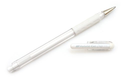 Pentel K118LW Hybrid Rollerball Pen White