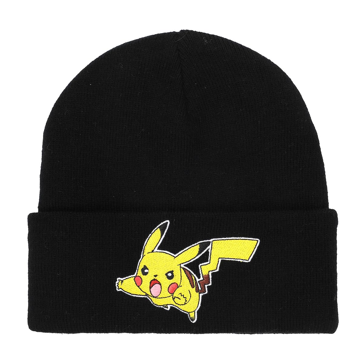 Bioworld Pokemon Pikachu Black Cuff Beanie