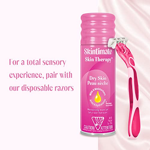 Skintimate Skin Therapy Dry Skin Womens Moisturizing Shave Gel, 198g