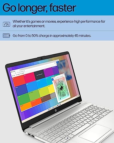 HP 2023 Newest 15.6" Laptop Computer, AMD Ryzen 7 5700U(Beats i7-1265U), 16GB RAM, 512GB SSD, HD Micro-Edge Display, 10H Battery Life, Full-Size KB, WiFi 6, Windows 11 Home, Bundle with JAWFOAL