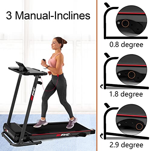 FYC Folding Treadmill for Home - Foldable Treadmill Slim Compact Running Machine Portable Electric Treadmill Workout Exercise for Small Apartment Home Gym Jogging Walking，Black