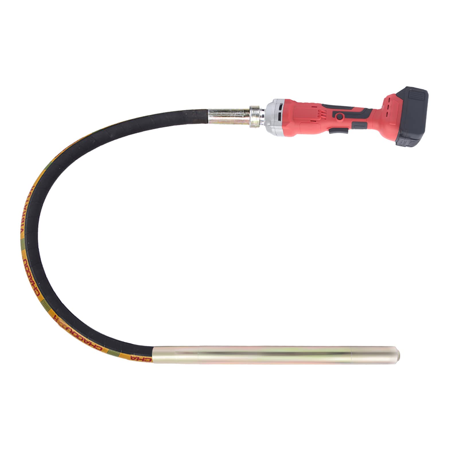 Chargeable Electric Concrete Vibrator 750W 2500RPM Hand-hold Concrete Vibrator Portable Cordless Construction Insertion Vibrator Air Bubbles Remover Level Concrete with 3.3 ft Vibrating Rod