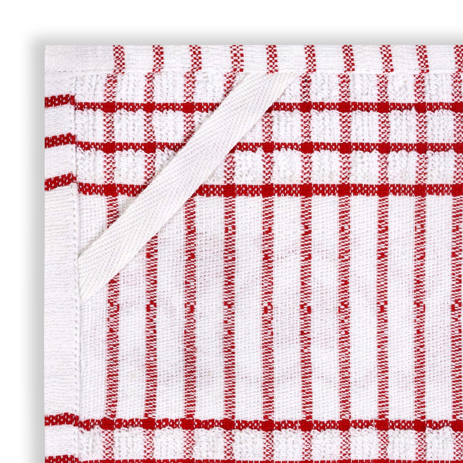 Cackleberry Home Cat Faces Terrycloth Kitchen Towels Windowpane Check Fabric, Set of 4 (Assorted)
