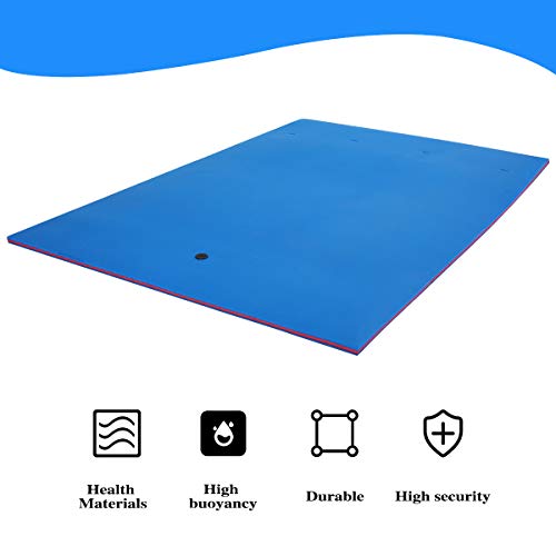 PanAme 9'/12'/18' Giant Floating Water Mat, Foam Water Floating Pad, Tear-Resistant XPE Foam, Lily Pad for Water Recreation, Swimming Pool, Beach, Ocean, Lake, Suitable for Multiple Users, 9-Blue