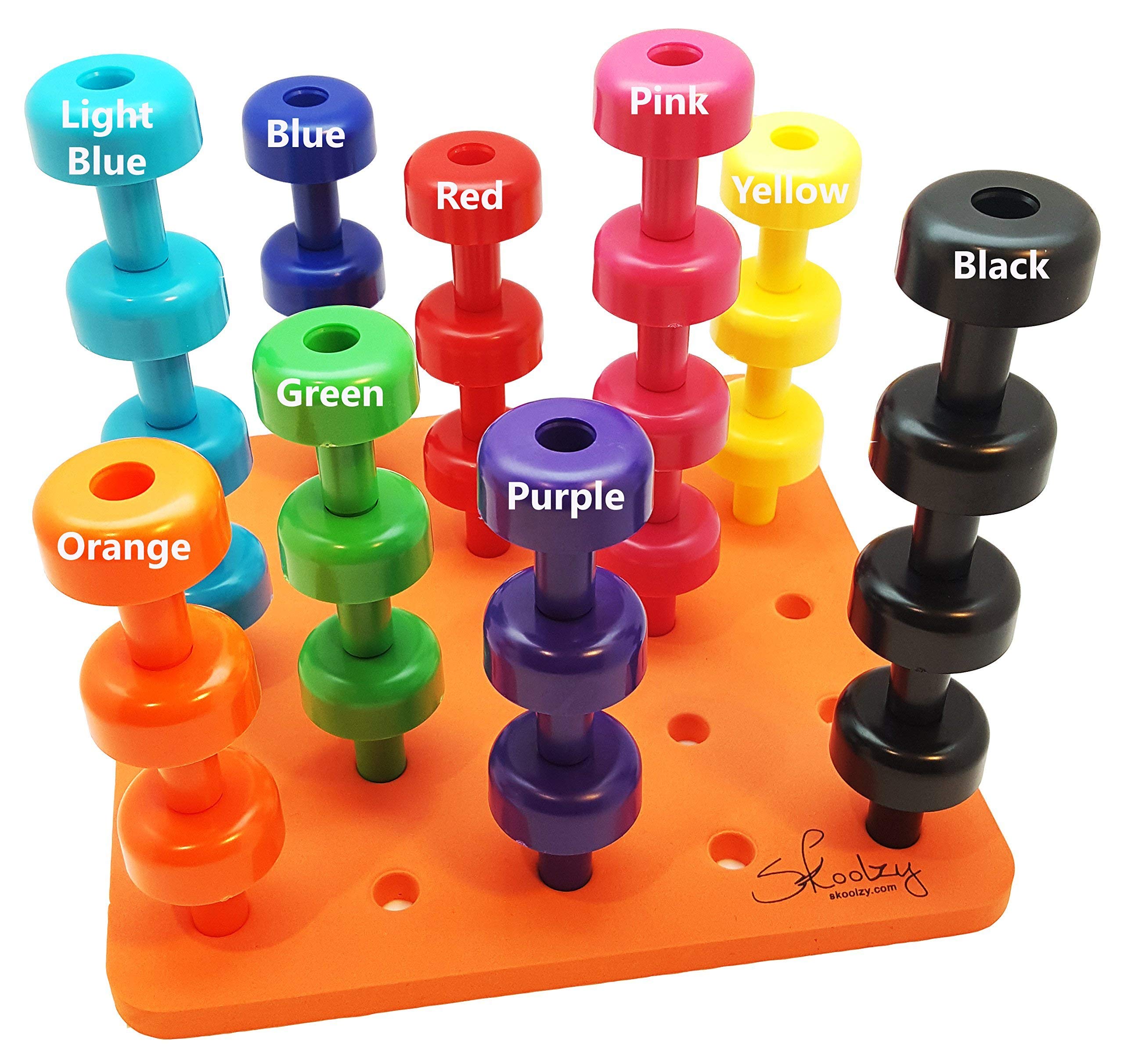 Skoolzy Fine Motor Skills Toys for Kids - Preschool Lacing Beads and Pegboard with Pattern Cards - Montessori Occupational Therapy Games for Kids