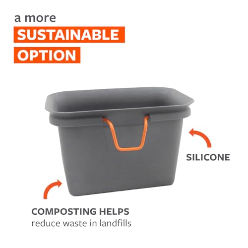 Full Circle Scrap Happy β Food Scrap Collector and Freezer Compost Bin - Hanging Kitchen Countertop Bin for Fruit and Vegetable Waste, Slate